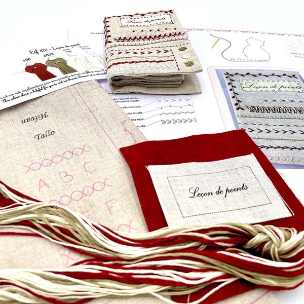 Leçon de points - Kit de broderie traditionnelle